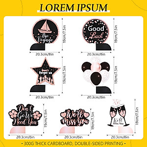 7 Pcs Going Away Party Decorations We Will Miss You Honeycomb Decoration 3D Farewell Table Centerpieces for Party Sign for Goodbye Bye Retirement Adventure Graduation Party Table Decor Supplies