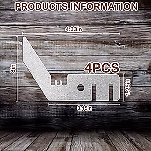 4 Pcs Double Crossbar Hanger, Pipe and Drape Backdrop Stand Kit Double Backdrop Stand, Pipe and Drape Accessories Crossbar Valance Hangers for Backdrop Wedding Decoration Party Convention Centers