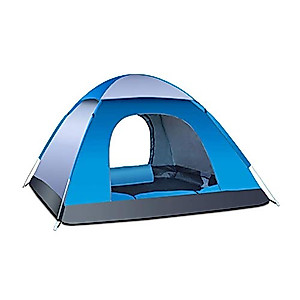 Instant Pop Up Camping Tent Waterproof 3-4 Person Camping Tent, Quick Set Up, Outdoor Hiking Backpacking Tent Shelter (B)