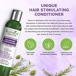 Botanical Green Care 'Lavender & Cedarwood' CONDITIONER - Thickening, Hair Growth, Strengthening Conditioner for Thinning Hair. Color Safe