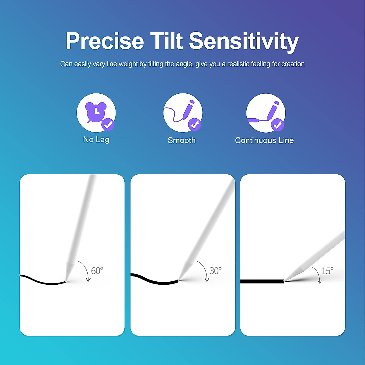 Stylus Pen Fit for iPad 9th&10th Generation, Apple Pencil Compatible with 2018-2024 iPad Pro/Air/Mini Series Models - (Upgraded Pen 1st/2nd Generation)