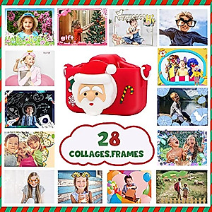 Morfone Kids Selfie Camera Toys Christmas Birthday Gifts Stocking Stuffers for Kids Age 3 4 5 6 7 8 9 Year Old Girls Boys Toddlers HD Digital Video Camera 1080P with 32GB SD Card