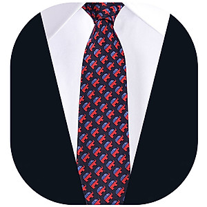 CROATTA Men's Stripe Ties, Polka Dot Tie, 2.95" Classic Business Casual Necktie, Anti-wrinkle and Durable (Elephant)