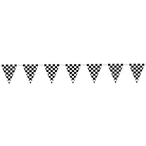 Checkered Pennant Banner Party Accessory (1 count) (1/Pkg)