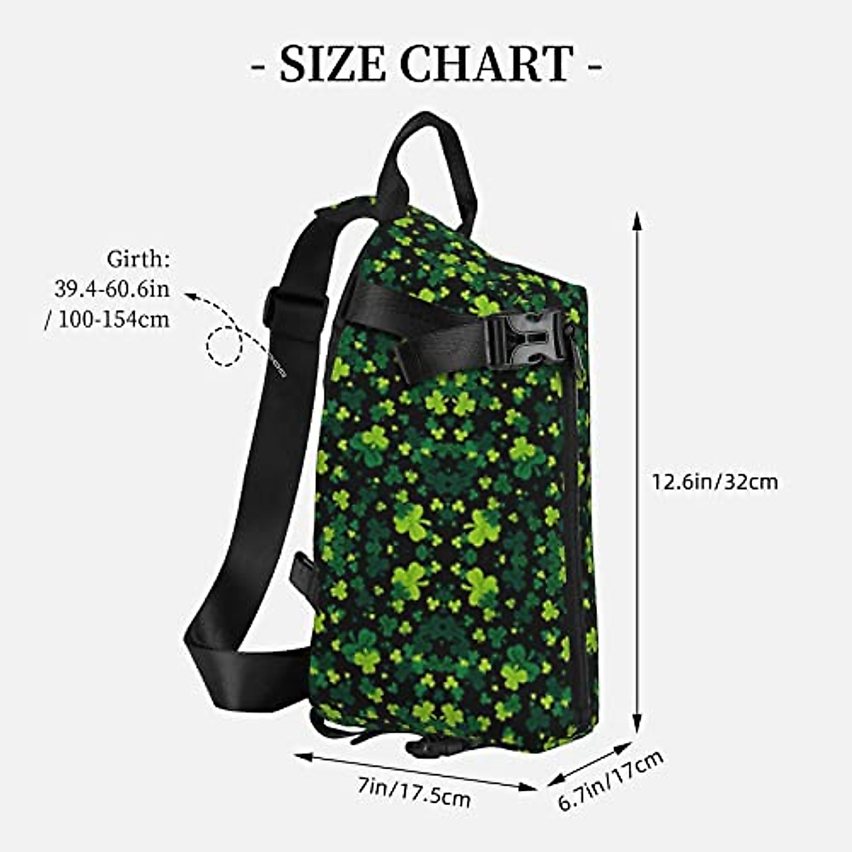 Crossbody Sling Backpack St-Patricks-Party-Shamrock Travel Hiking Chest Daypack One Strap Shoulder Bag