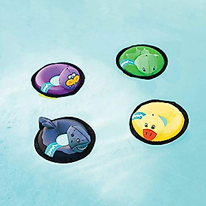 ZippyPaws - Floaterz, Outdoor Floating Squeaker Dog Toy - Duck, Yellow