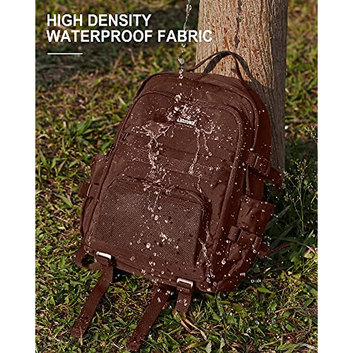 VGOCO School Backpack for Women Mens, Casual Travel Daypack,Waterproof Rucksack with laptop compartment Business Casual Daypack for Hiking for Women Men Coffee