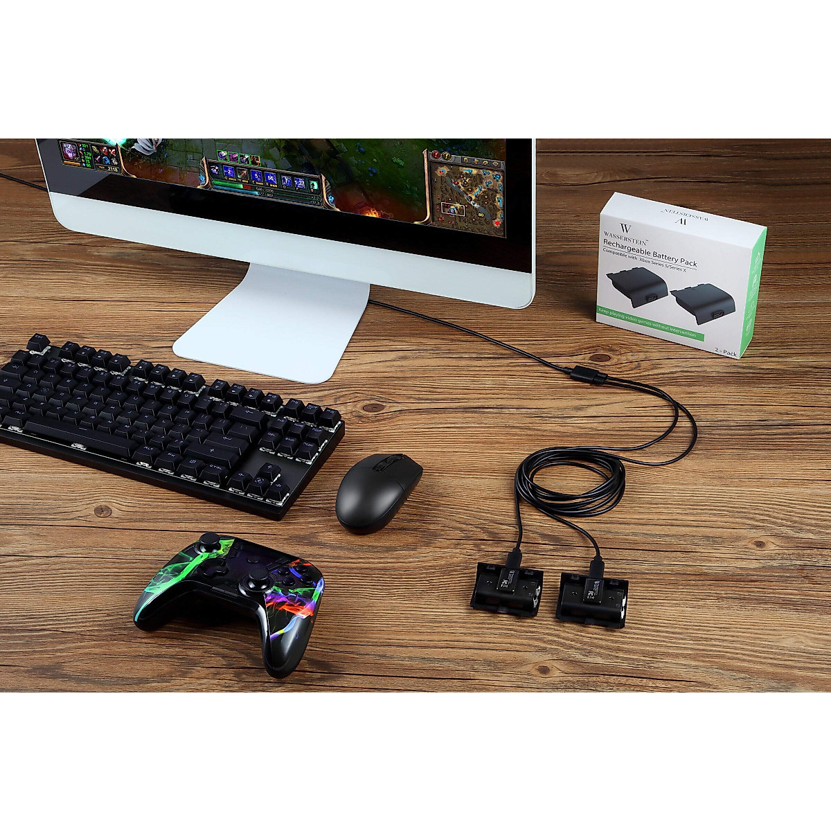 Wasserstein 700mAh Controller Battery Packs Compatible with Microsoft Xbox Wireless Controller 2020 Model (Xbox Series X, Xbox Series S, & Xbox One) - Make Your Gaming Experience Convenient