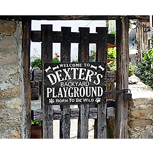 Customized Dog Name Backyard Playground Metal Indoor Outdoor Sign