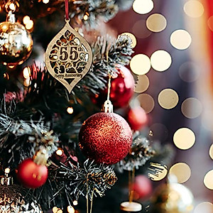 50th Anniversary Ornament 2023 - Happy Anniversary Ornament, Beautiful Laser Cut Wood Detail - Comes in a Gift Box so It's Ready for Giving (50th Anniversary 2023)