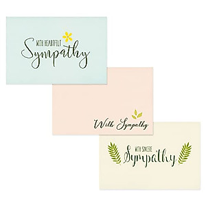 Best Paper Greetings 48-Pack of Assorted Sympathy Cards with Envelopes Included Featuring Floral Designs Sympathy - Pastel Floral