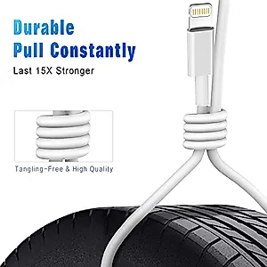 iPhone Fast Charging Cable [Apple MFi Certified] 3-Pack 3FT Lightning to USB Cable iPhone Charger Cord Compatible with iPhone 14 13 12 11 Pro Max XR XS X 8 7 6 Plus SE iPad and More 3FT
