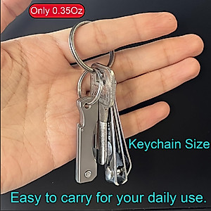 Joy-Touch Mini Titanium Alloy Pocket Knife, Little Sharp Keychain Knife, Small Folding Knife, EDC Box Cutter, Gifts for Men Women