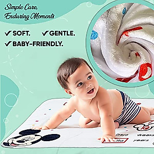 babyly Baby Milestone Blanket with Growth Chart, Hat, and Frames - Perfect for Capturing Memories with Disney's Theme - Unisex 40"x60" Blanket for Baby Girl and Boy