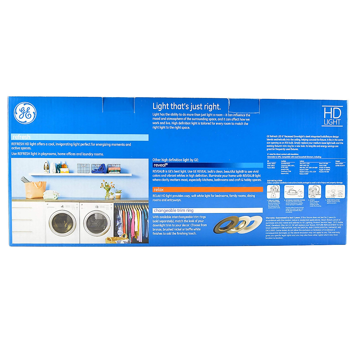 G E LIGHTING 47769 3-Pack 9W Daylight retrofit kit, 3 Count (Pack of 1), White