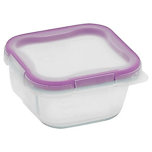 Snapware 1-Cup Total Solution Square Food Storage Container, Glass