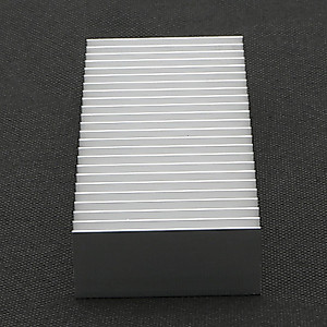 JIUWU Aluminum Heat Sink Heatsink Module Cooler Fin Heat Radiator Board Cooling for Amplifier Transistor Semiconductor Devices Silver Tone 150mm (L) x 60mm (W) x 25mm (H) 2pcs Set