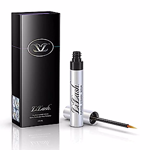LiLash Purified Eyelash Physician-Formulated Serum for Fuller & Longer Looking Eyelashes | Natural Eyelash Enhancer Safe for Sensitive Eyes & Contact Lens Wearers | 90-Day Supply (2mL)