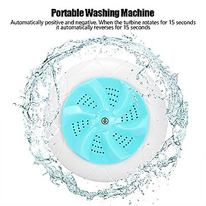 Ultrasound Turbo Washing Machine, Mini Portable Mini Washing Machine, for Home Travel Business Trip Camping Apartments Dorms(green)