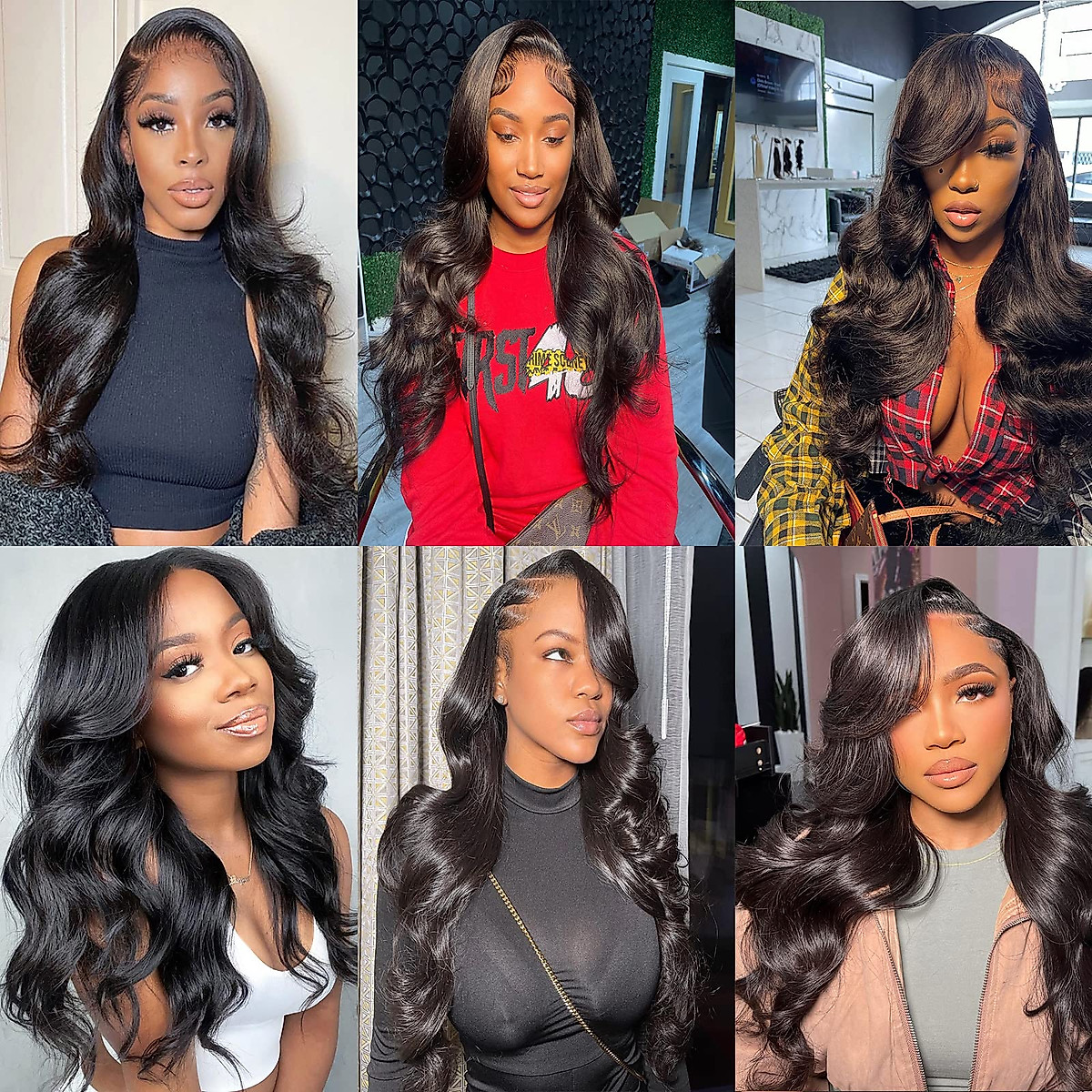 Aaliweya 5x5 HD Lace Closure Wigs Human Hair Body Wave 5x5 Transparent Lace Front Wig for Women 150 density Lace Closure Wig Pre Plucked with Baby Hair Soft and Smooth Natural Black Color 22inch