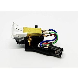 DENON Gold Plated Cartridge Headshell with Moving Magnet Cartridge, Stylus for DP-30L, DP-35F, DP-37F, DP-45F, DP-47F, DP-51F, DP-52F, DP-23F