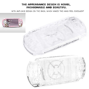 Game Console Shell Replacement Full Housing Console Case Compatible with PSP 3000(Clear)