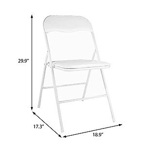 NBTiger 6 Pack Folding Chair with Soft Padded Seat and Backrest, Portable Steel Frame Chair for Commercial Meeting Wedding Party Event, Indoor Outdoor for Office School Backyard, 330lbs Capacity