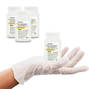 Normal Saline 100 mL. 0.9% Sodium Chloride. Case of 48 Irrigation Solutions for Irrigation of Devices. Sterile Wound Care Solution Bottle. DO NOT Ship to California