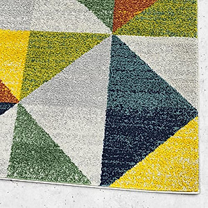 Antep Rugs Geometric 5x7 Modern Indoor Area Rug Siesta (Multi, 5'3" x 7')