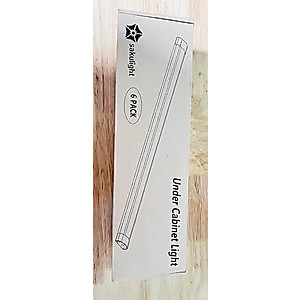 DURPAR Under Cabinet LED Lighting Kit Plug in, 6 pcs 12 Inches Cabinet Light Strips, Super Bright, for Kitchen Cabinets Counter, Closet, Shelf Lights, Warm White (6 Bars Kit)