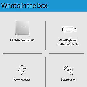 HP Envy Gaming Tower Desktop, 12th Gen Intel 16-Core i9-12900 up to 5.1GHz, 64GB DDR4 RAM, 2TB PCIe SSD, GeForce RTX 3070 8GB GDDR6, WiFi 6, Bluetooth, Windows 11 Home, BROAG Extension Cable