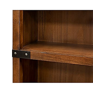 Pemberly Row Rustic Open Wood Bookcase in Brown