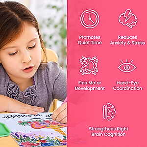 Diamond Art for Kids, Unicorn Diamond Painting Set, Gem Painting with Number Guide for Relaxation and Motor Skills, Believe in Yourself Unicorn Kit 12 x 12 Inches - Cogni Play