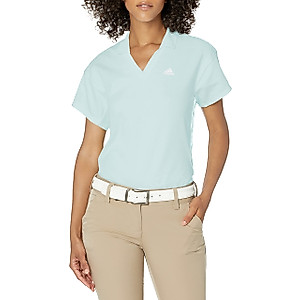 Adidas Women's Standard 3-Stripes Primegreen Polo Shirt, Halo Mint, S