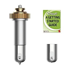 Cricut Maker QuickSwap Housing with Fine Debossing Tip 21 and Engraving Tip 41 Blade Bundle - Create Dimensional Cards and Gift Tags, Engrave Glass, Leather, Aluminum and Acrylic, for Cricut Maker 3