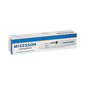 McKesson Lancing Device, Adjustable Depth Lancet, Push Button Activation, Multiple Depth Settings, 1 Count, 1 Pack