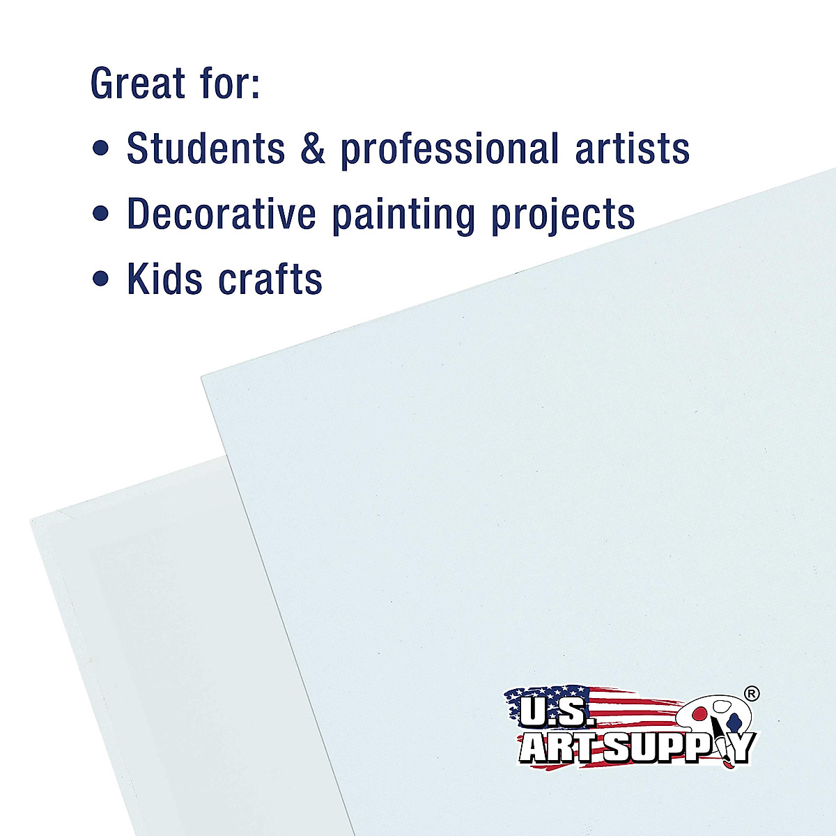 US Art Supply 12 X 12 inch Professional Artist Quality Acid Free Canvas Panel Boards for Painting 12-Pack (1 Full Case of 12 Single Canvas Board Panels)