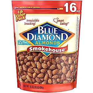 Blue Diamond Almonds Gluten Free Smokehouse Flavored Snack Nuts, 16 Oz Resealable Bag (Pack of 1)