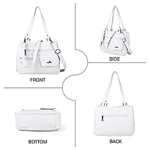 Angel Kiss Purses and Handbag for Women Soft PU Leather Large Hobo Bags for Ladies Top Handle Satchel Shoulder Bag