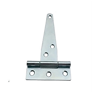 eauso 4 Piece Hinges, T-Hinge Heavy Duty Galvanized Door Gates Old Style Wooden Boxes Wooden Fence Sheds Barn Doors Iron Tee Hinges Cerniera