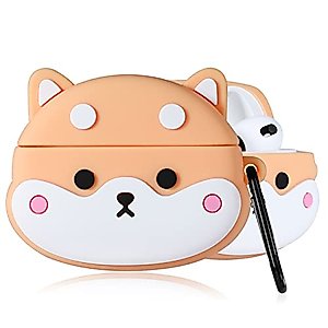 Mulafnxal for Airpods 3 3rd Generation Case Cute 3D Lovely Unique Cartoon for Airpod 3 Silicone Cover Fun Funny Cool Design Fashion Cases for Boys Girls Kids Teen for Air pods 3 (2021) (Shiba Inu)
