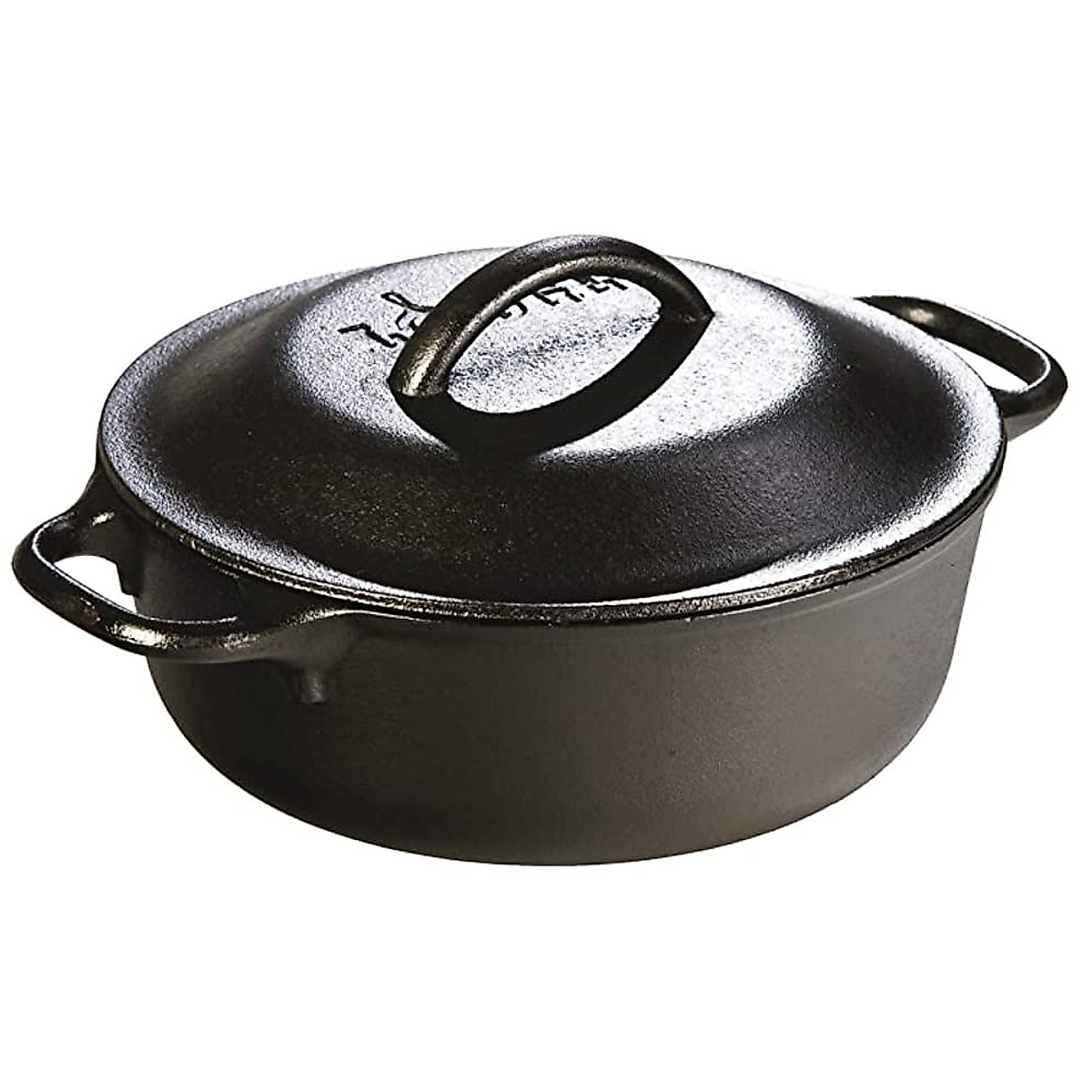 Lodge 8in Cast Iron Serving Pot Pre-Seasoned 2-Quart