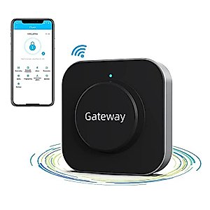 SMONET 6-in-1 Keyless Entry Deadbolt Front Door Smart Lock with Reversible Handle, Unlock by Fingerprint, IC Card, Bluetooth, Gateway, Alexa, Key for Home Apartment