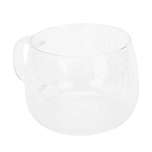 MIGONG Glass Mugs, 3.1X4.3in Borosilicate Glass for Milk Tea Coffee Cocktails and Home Coffee Shop Glass Mugs, with Handle for Homes Coffee Shops Tea Cups