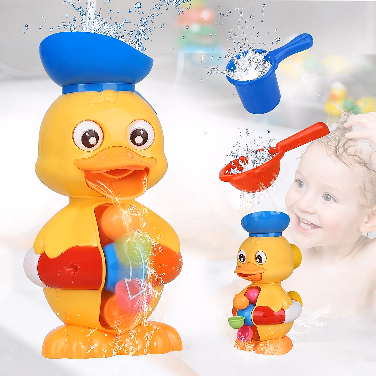 Bath Toys Bathtub Toys for Kids Toddlers Duck Bath Toys for Girls Boys Wind up Ducky Bath Toys for Boys Girls.