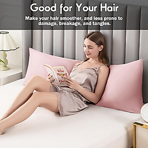 Pillowcases Body Size,Cooling Viscose Pillow Cases with Zipper Closure, Cool & Breathable Pillow Cover for Hot Sleepers and Night Sweats, 20" x 54"