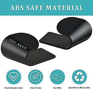 Worldity Wall Mount Pot Lid Holder, 5 Pairs Pot Lid Organizers for Cabinet Door, Adjustable Pot Lid Holder, Cabinet Door Organizer Pot Hangers for Kitchen Wall Mount(Black)