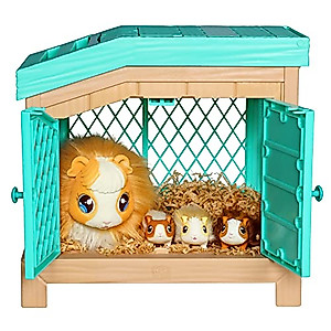 Little Live Pets - Mama Surprise | Soft, Interactive Guinea Pig and her Hutch, and her 3 Babies. 20+ Sounds & Reactions. for Kids Ages 4+, Multicolor, 7.8 x 11.93 x 11.38 inches