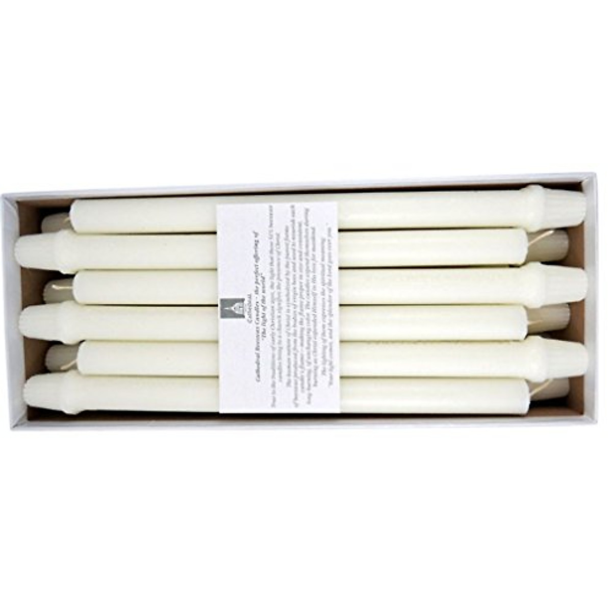 Cathedral Brand 51% Beeswax Short 4's Candles with Self-Fitting Ends, 7/8 Inch x 12 Inch, Box of 24