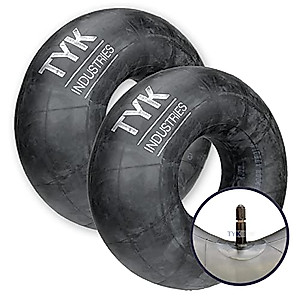 (2-Pack) TYK Industries 18X8.50-10 Lawn Mower Tire Inner Tube, Replacement 18.5X8.50-10 Tire Tube for Yard Tractors, Trailers with TR13 Short Rubber Valve Stems